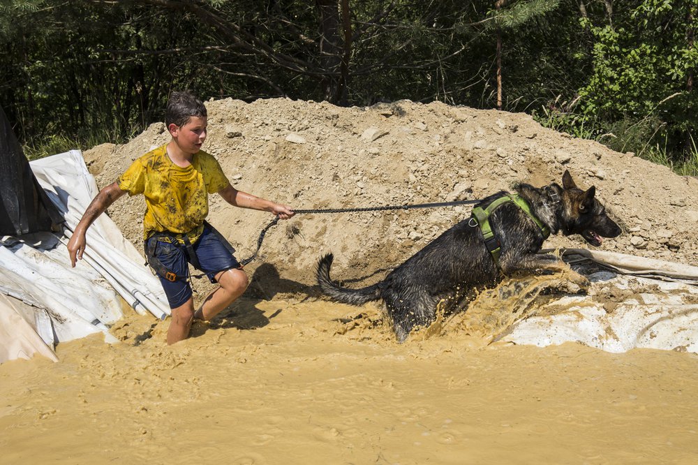 Aponi Dog Race pritvrdil. Bežci so psami čelili blatu, vode i horúčave ...